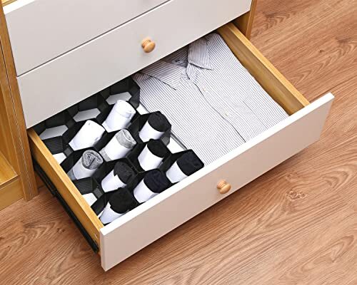Drawer Splitter 16-piece Set Adjustable Honeycomb Organizer Tie Sock ...