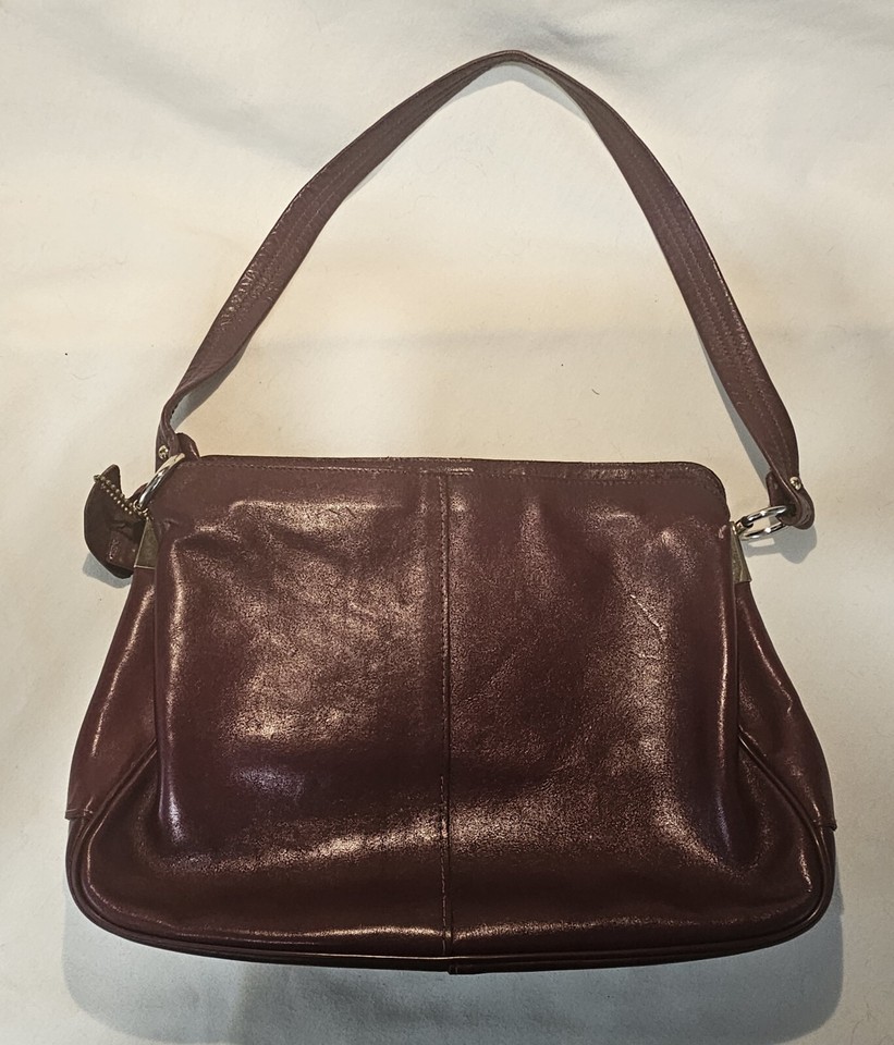 Borelli Brothers Collection Handbag Women Small Burgundy Leather ...