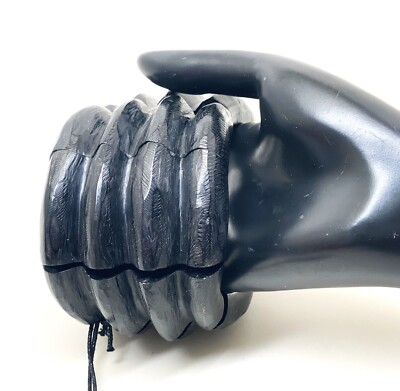 Exquisite Monies Gerda Lynggaard Ebony Wood Massive Bangle Bracelet | eBay