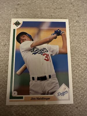 1991 Upper Deck Baseball Card Jim Neidlinger Rookie Los Angeles Dodgers ...