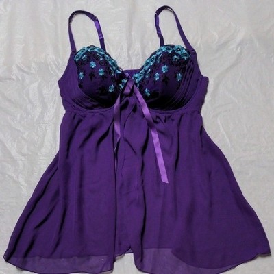 Cacique Purple Babydoll Negligee Nightie Plus Size 22/24 NWOT | eBay UK