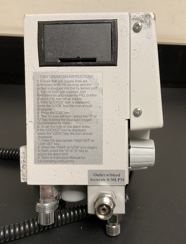 Maxtec MAXBlend Low Flow Air/Oxygen Blender Part No 15642 | eBay