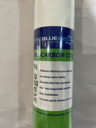 PUREBLUEH20 PURE BLUE H20 WATER FILTER REPLACEMENT Pre-Carbon CTO 2 ...