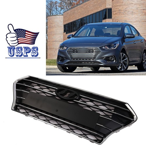 For 18-20 Hyundai Accent Front Bumper Radiator Grill Grille Chrome Trim ...