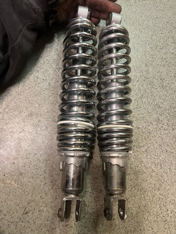 Honda CB350 CB450 CL450 CB500 CB550 Rear Shocks Chrome | eBay