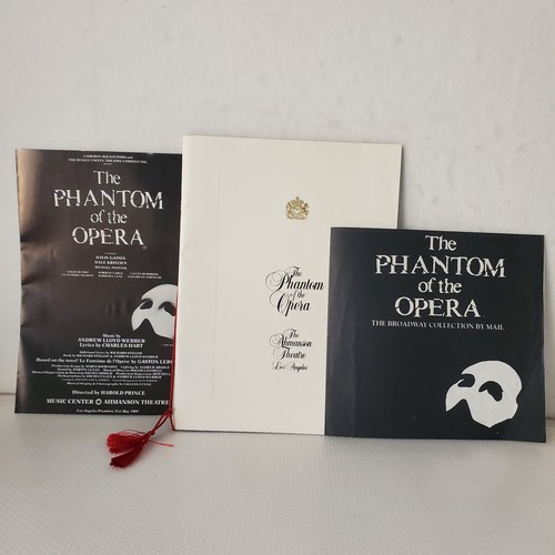 Phantom of the Opera Souvenir Brochure THE AHMANSON THEATRE LA 1991 ...