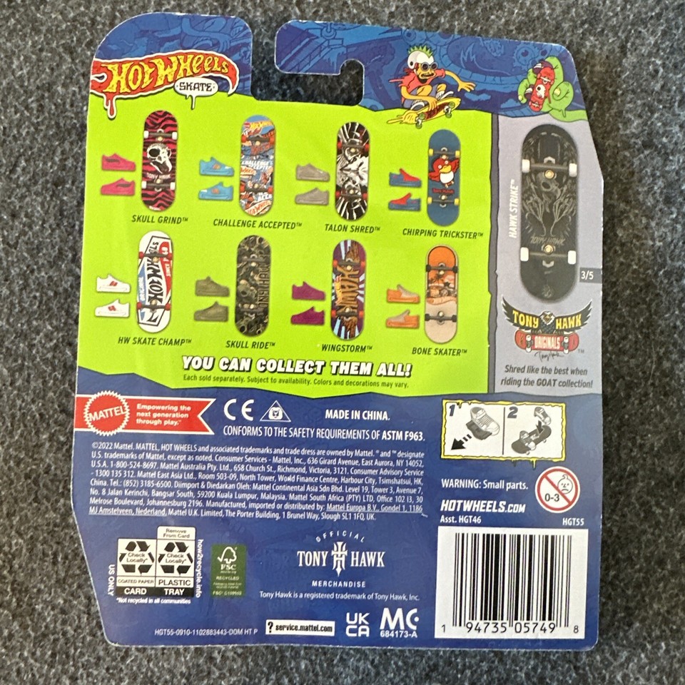 New 2022 Hot Wheels Skate Tony Hawk Treasure Hunt Hawk Strike Rare ...