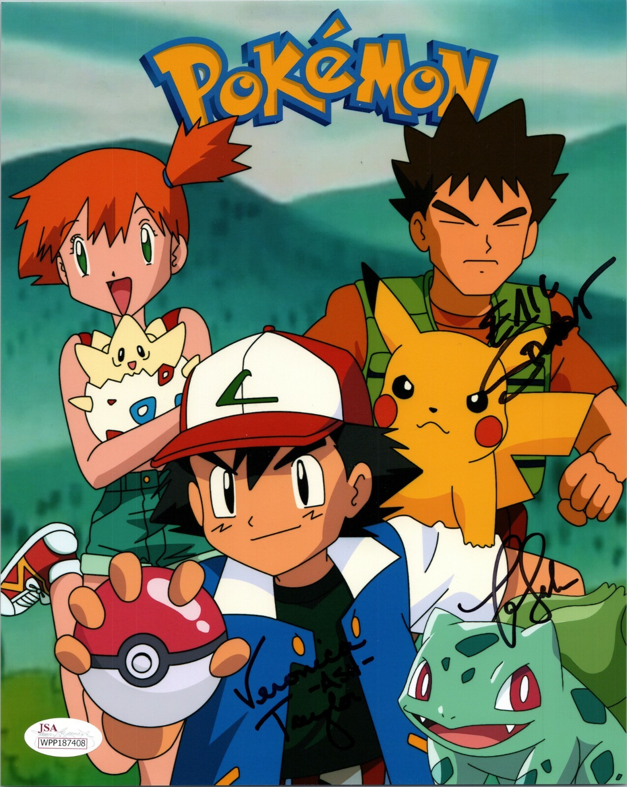 POKEMON Cast x3 Authentic Hand-Signed "Veronica Taylor" 8x10 Photo (JSA ...