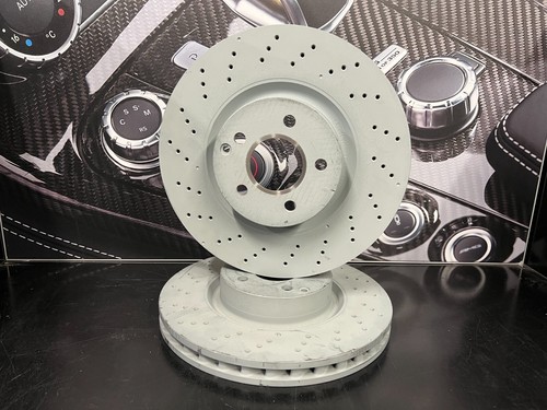 Genuine Mercedes-Benz W221 S-Class FRONT Drilled Brake Discs X2 ...