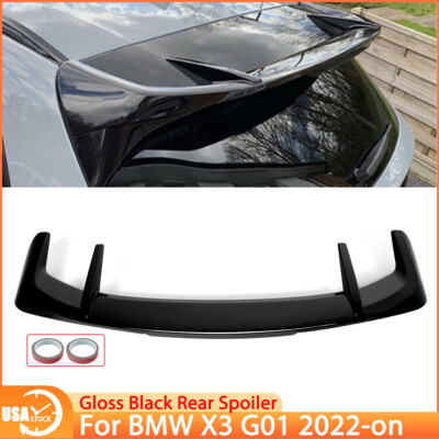 For BMW X3 G01 2018-2024 Gloss Black Rear Roof Spoiler Trunk Wing Lip ...