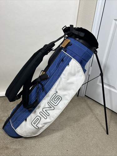 Vintage Ping Karsten Blue/White Golf Bag 4 - Way Dual Strap Stand Bag ...