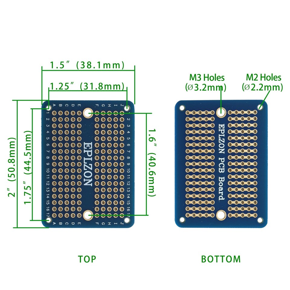 Solderable Breadboard Mini PCB Board Gold-Plated Solder Breadboard for DIY El... | eBay