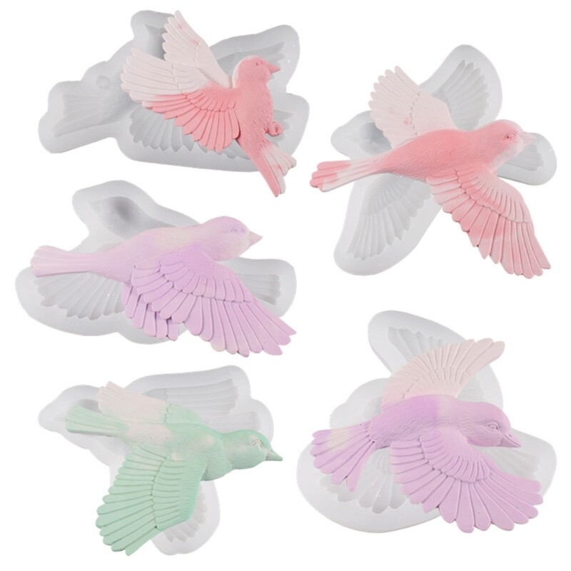 3D Birds Resin Silicone Mold Animal Gypsum Epoxy Mold Cake | eBay