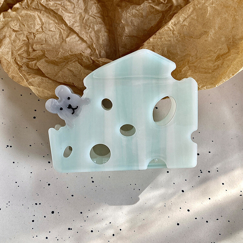 Cartoon Funny Mouse Large Hair Claw Jerry Mouse Eats Cheese Acetate ...