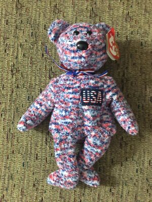 TY Beanie Baby 2000 USA Bear Tag Errors Collectible Rare Limited RAC32 ...
