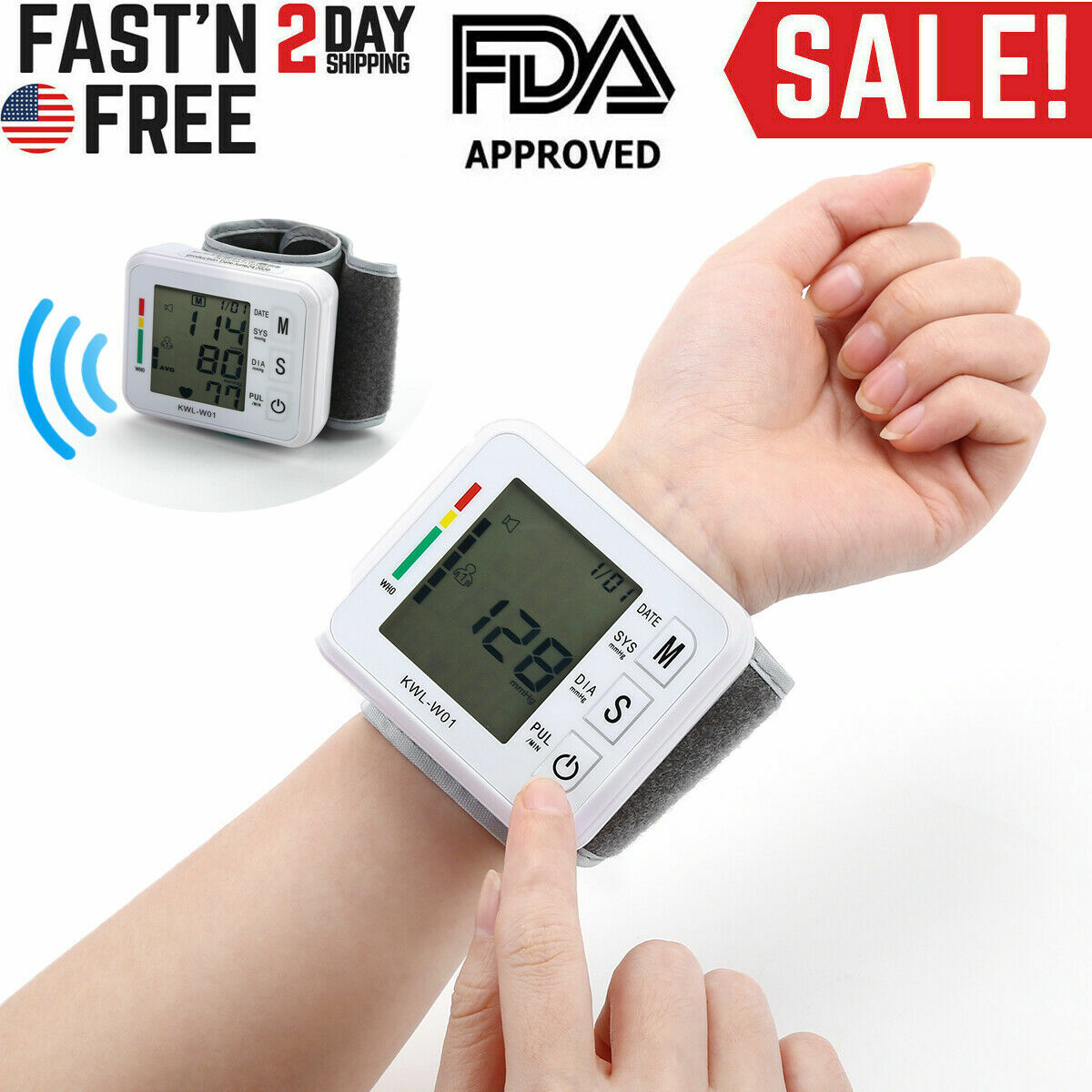 Machine Bp Cuff | Portable Auto Wrist Blood Pressure Monitor