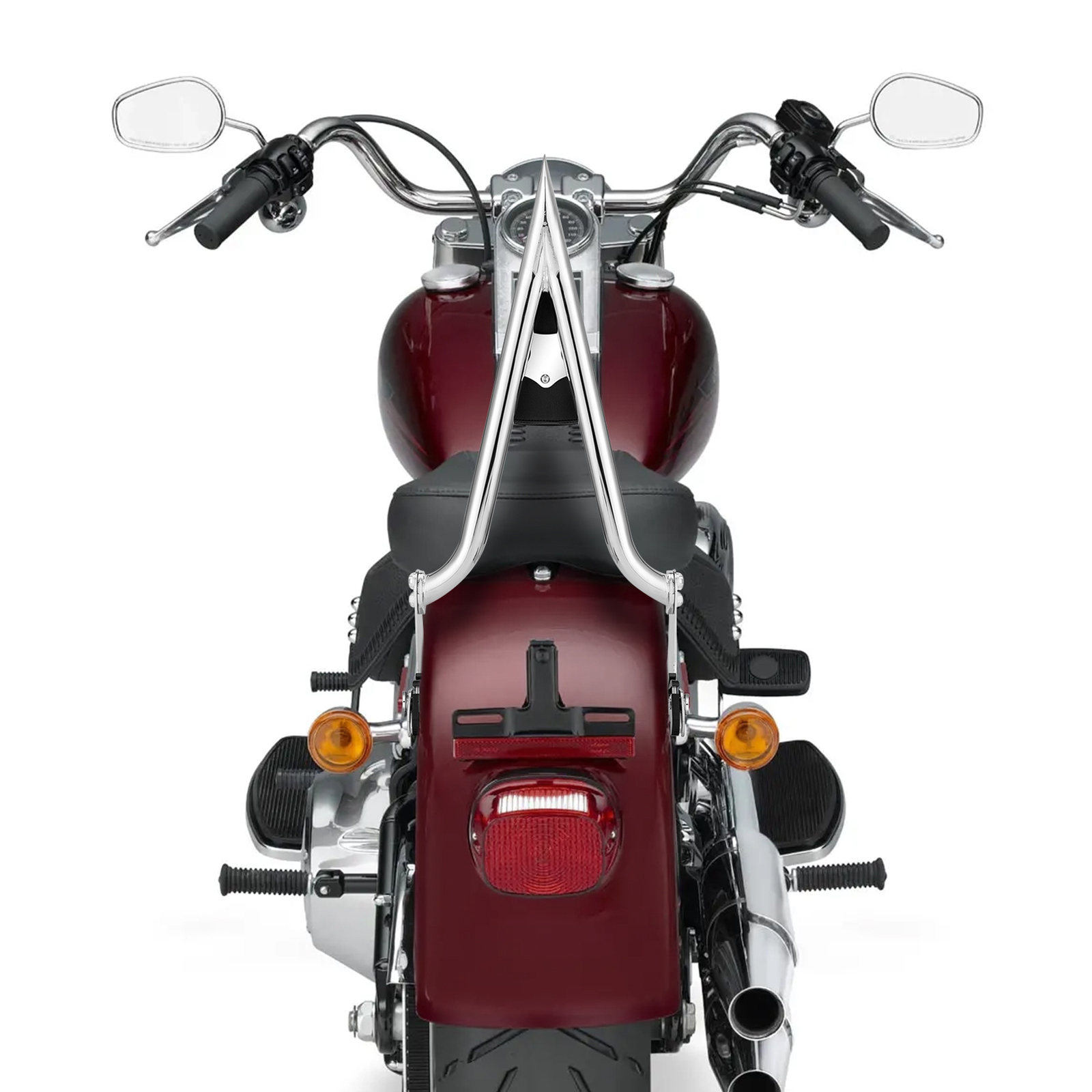 "2007-2017 Harley Fatboy Lo FLSTF Softail FXST FXSTS 24"" Chrome ...