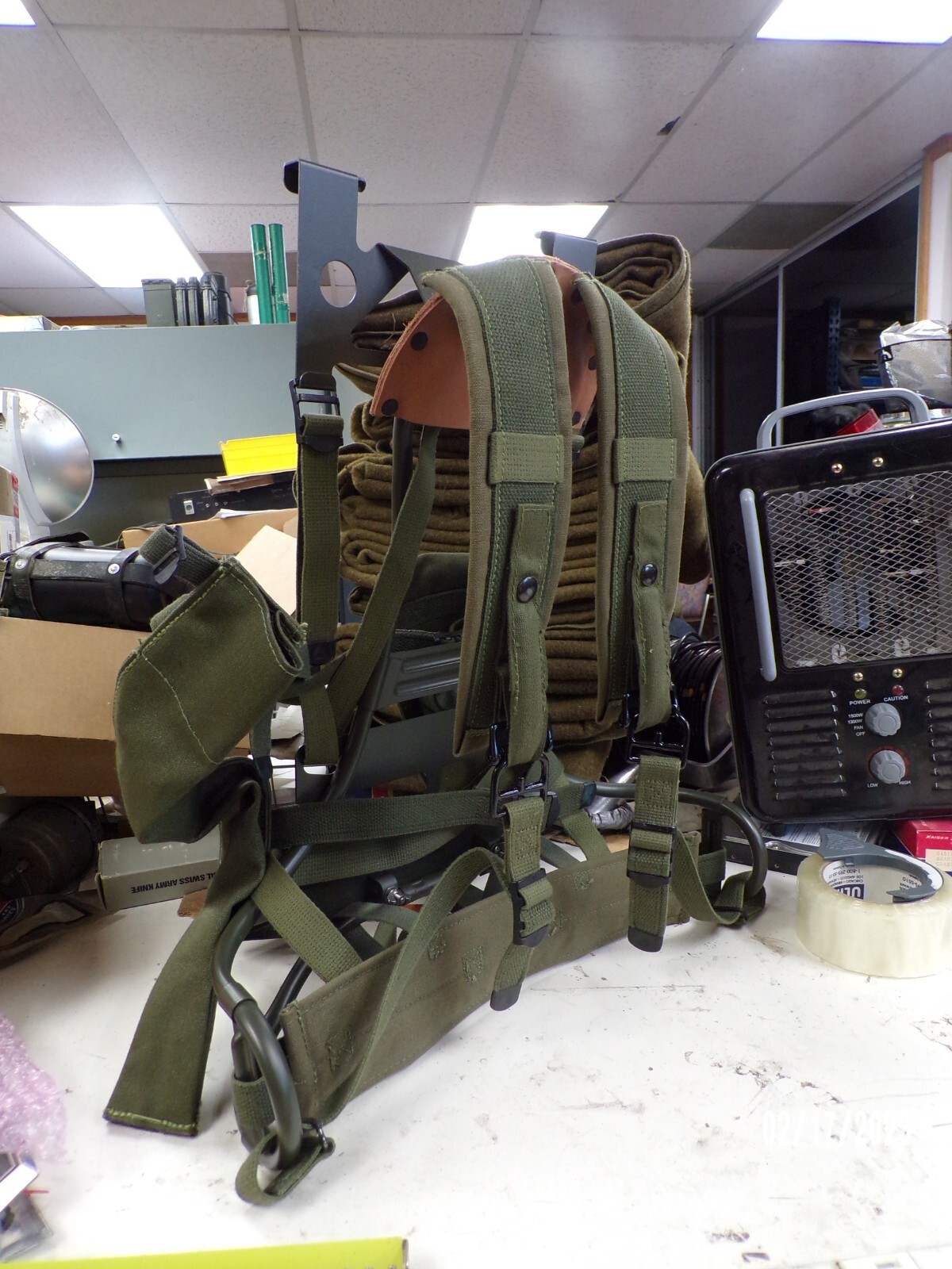 Vintage NOSUS Army Frame Radio Pack Military Back J.F.C Electronics INC ...