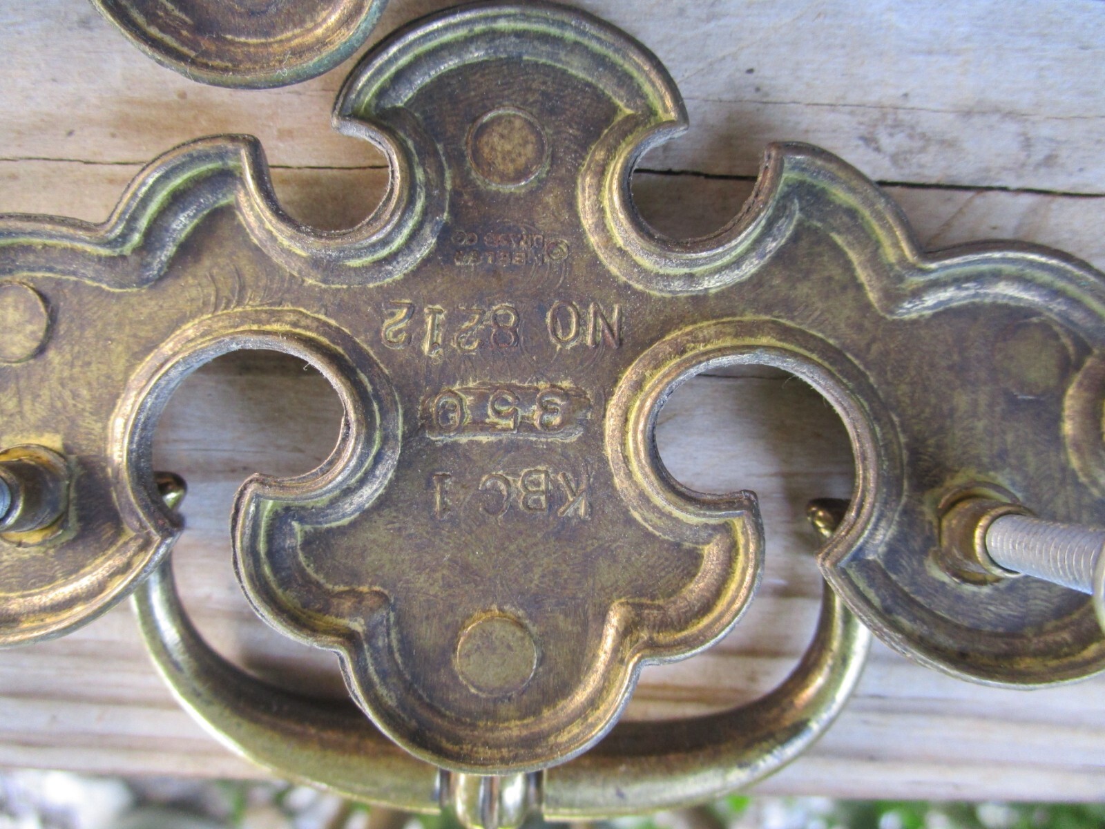 Vintage KBC Brass Finish Drawer Pull Handle Furniture Cabinet 8212 | eBay