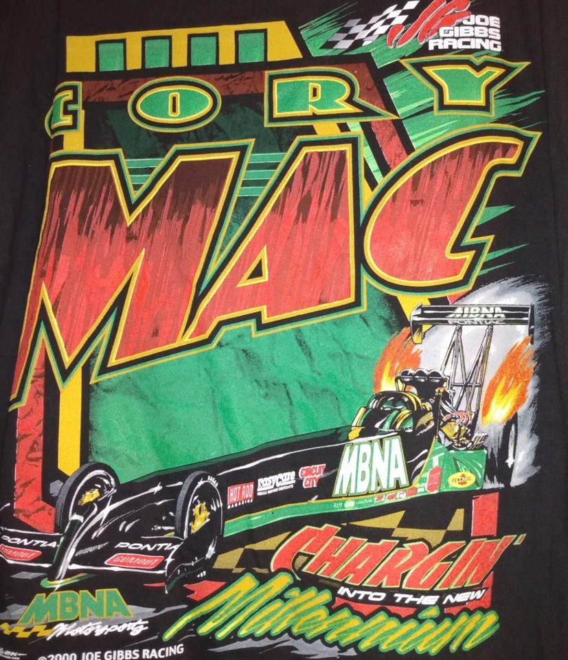 Cory Mac Racing Shirt T Shirt Adult 2XL Black Joe Gibbs Racing 2000 | eBay