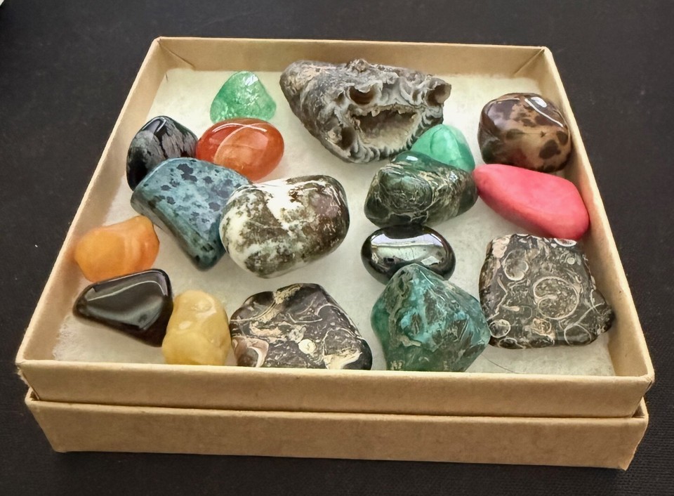 Collection Of Small Polished Stones/ Tumbled Rocks/Geode | eBay