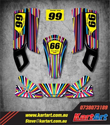 Arrow AX9 Kart custom KART ART sticker kit VIVID STYLE / graphics ...