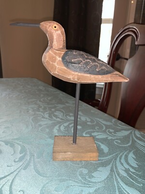 vintage hand carved shorebird. original paint | eBay