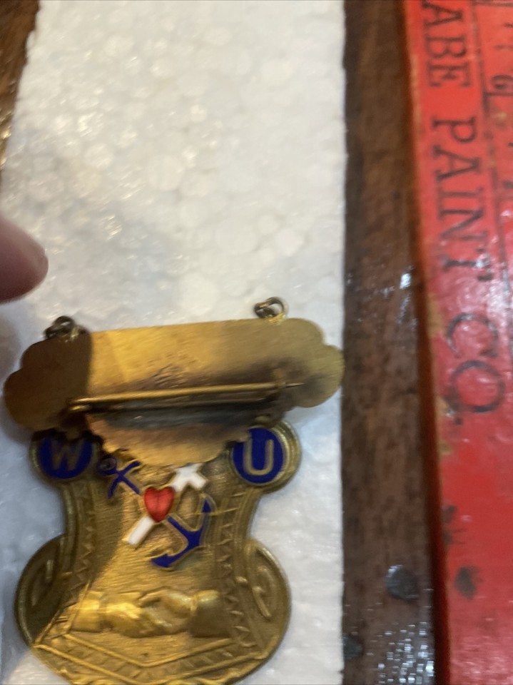 Antique Military Religious Catholic WCU Western Catholic Union Pin 2 ...