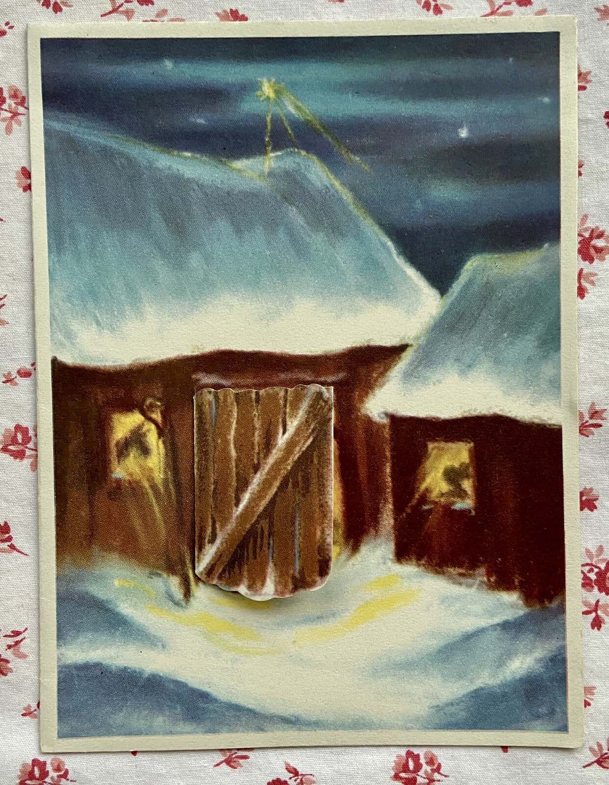 Vintage 1940s Mechanical Christmas Nativity Stable Star Mary Jesus ...