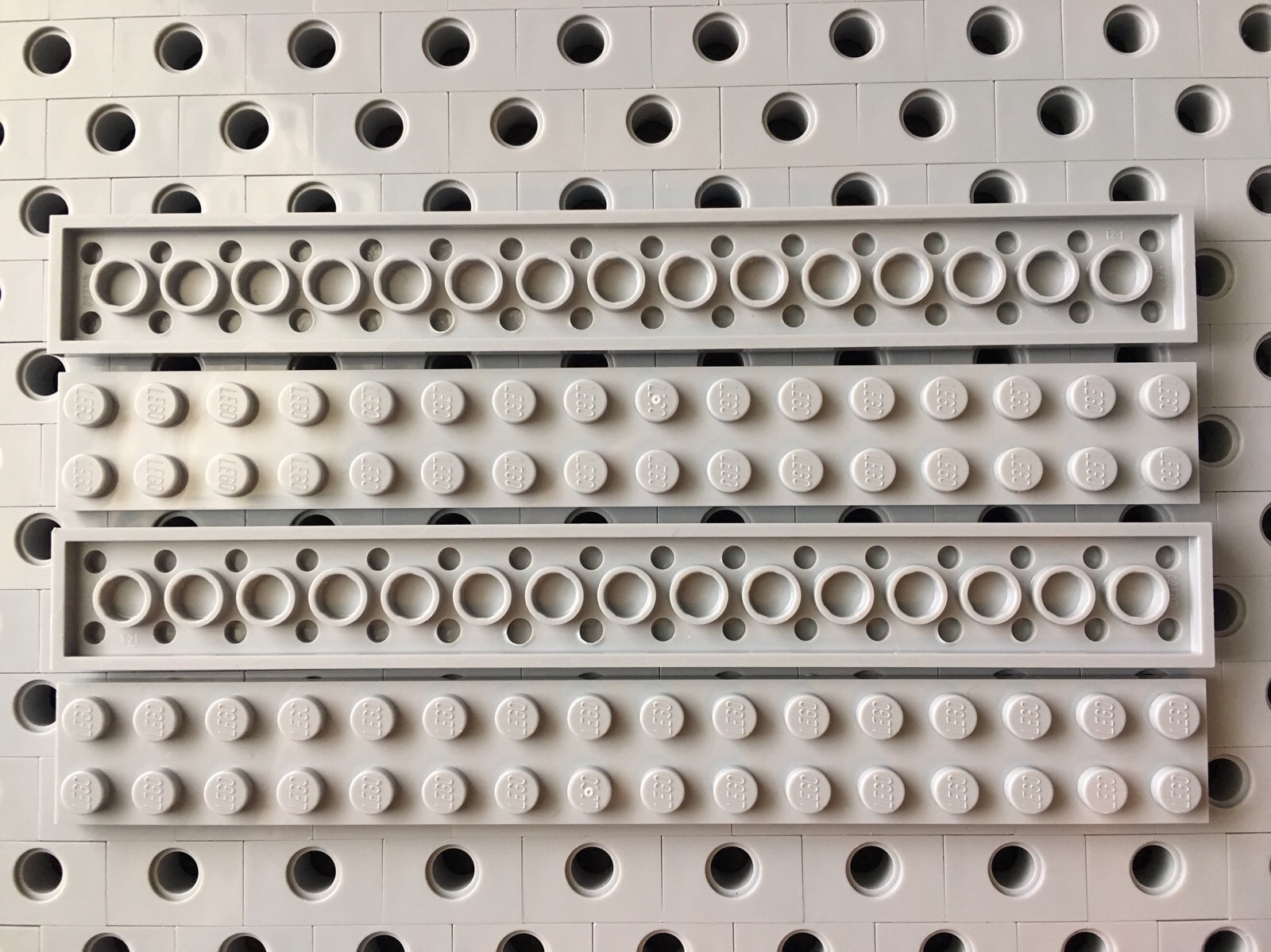 LEGO 2x16 Light Gray Flat Tile Building Plate Pieces Cars Base Parts ...