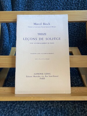 Marcel Bitsch Treize leçons de solfège vol. B Sol2 Fa4 Ut4 sans acc. ed ...