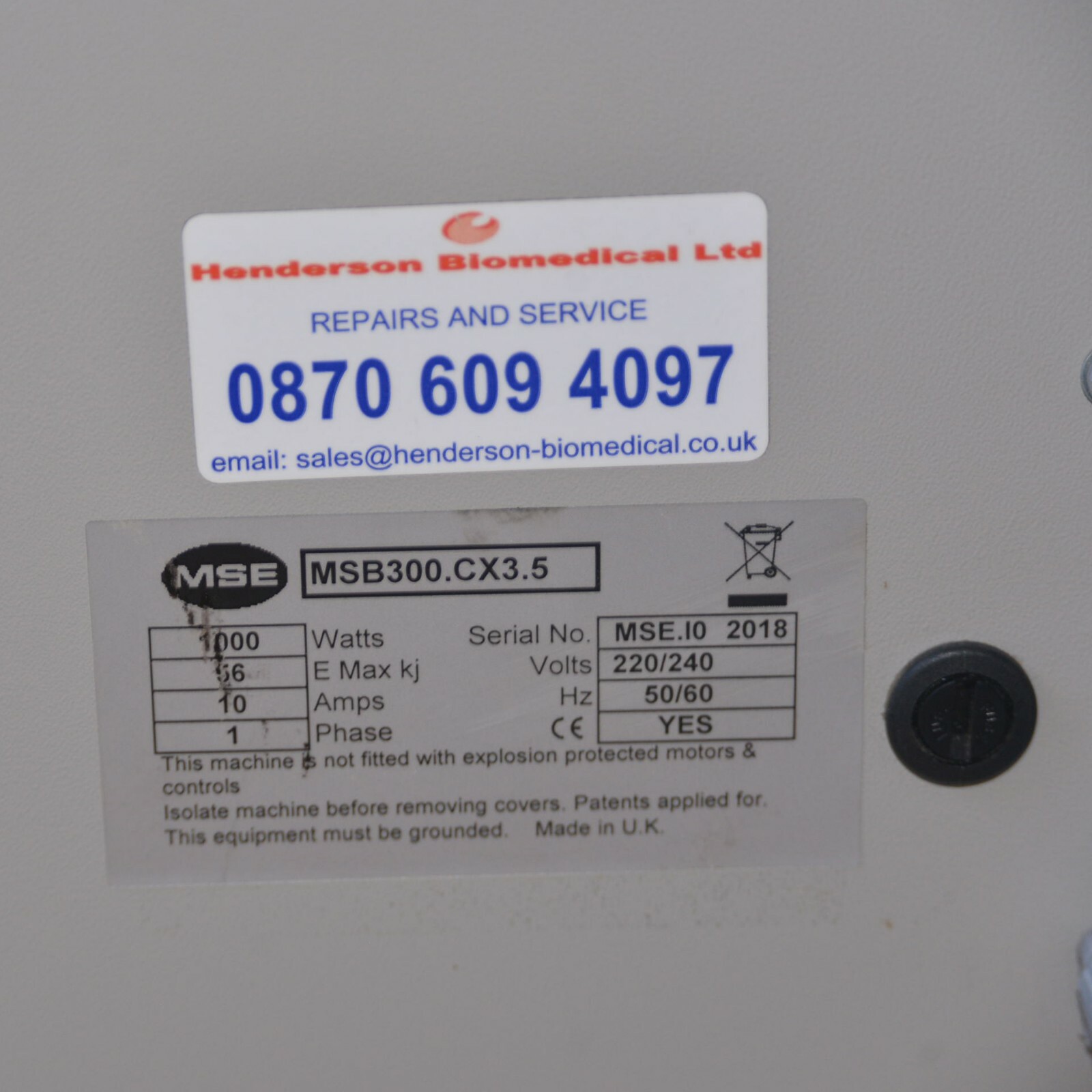 MSE FALCON 6/30 Multispeed Laboratory centrifuge MSB300.CX3.5 | eBay ...