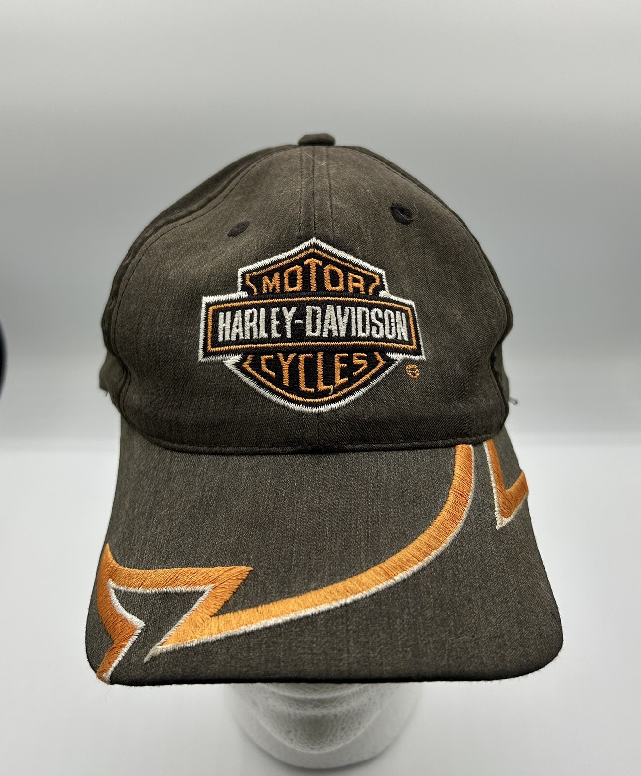 RARE VTG ANNCO HARLEY DAVIDSON EMBROIDERED LOGO ORANG… - Gem