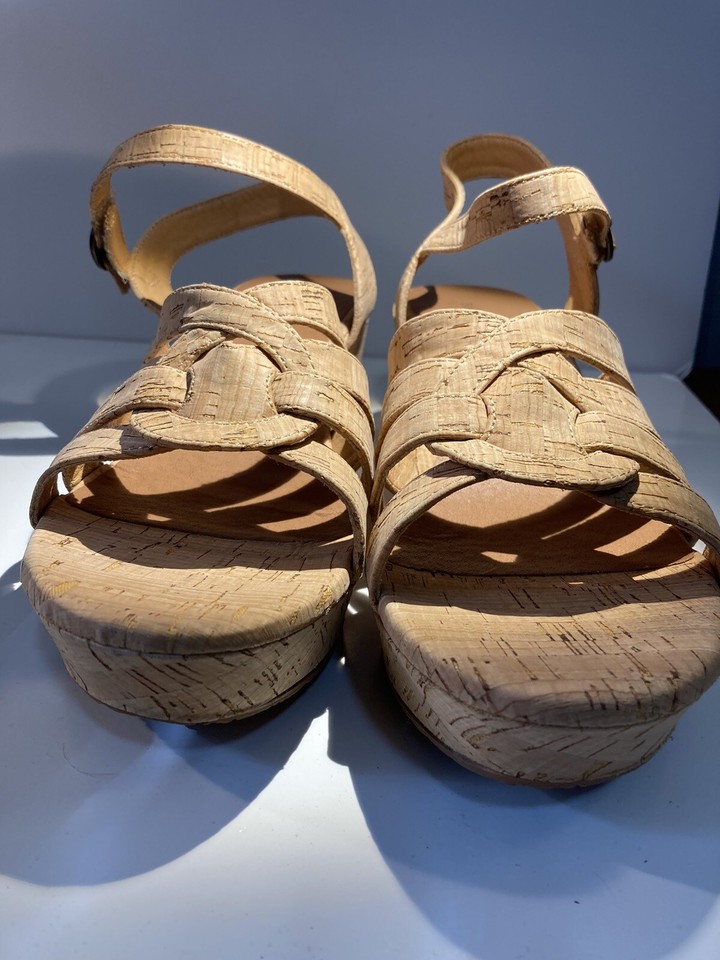 Baretraps Sandals 11 M Wedge Cork Bindi Platform Straps Y2K Natural ...
