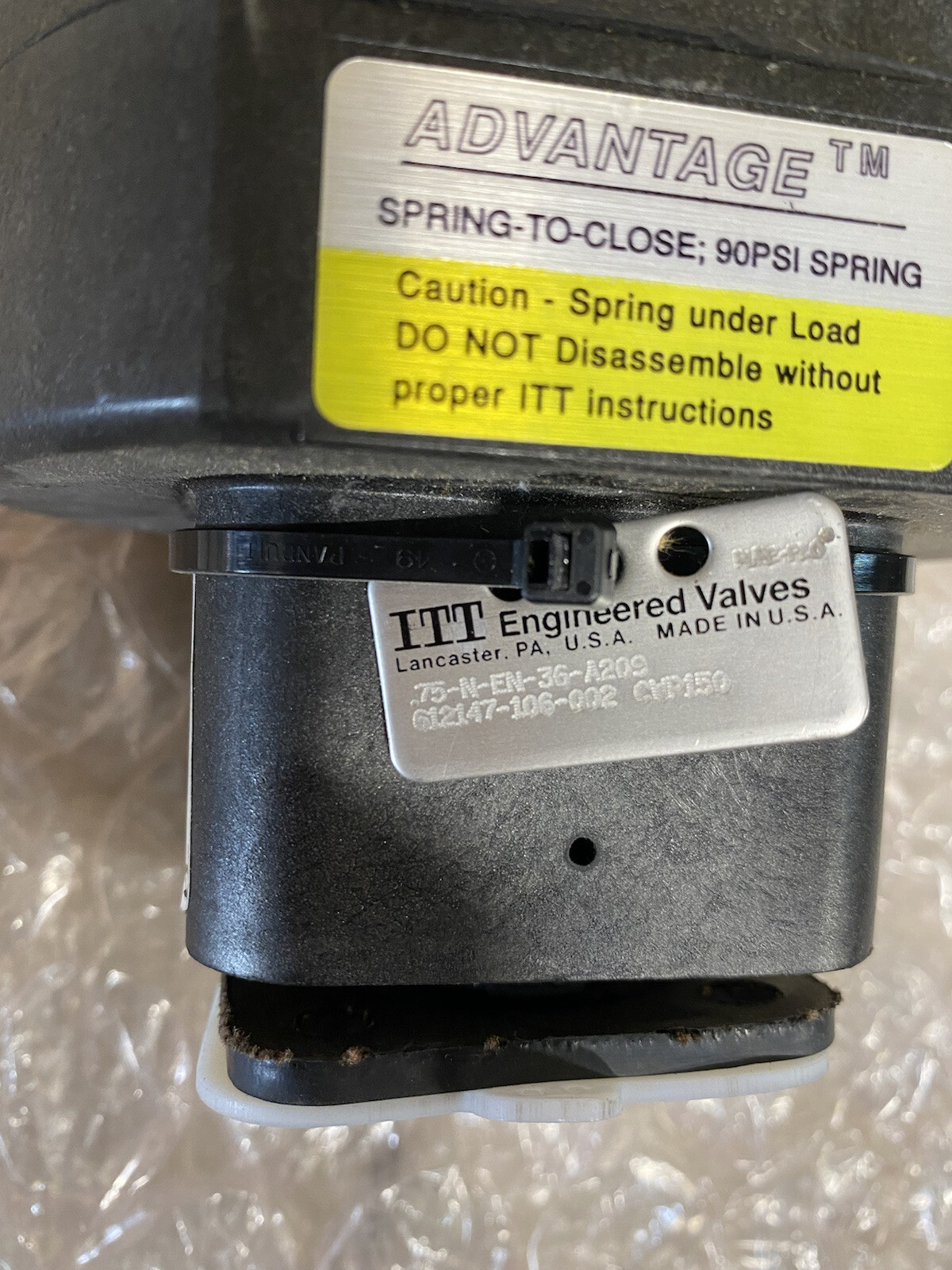 ITT Advantage Actuator Diaphragm Valve 90PSI .75-n-EN-36–A209 New ...