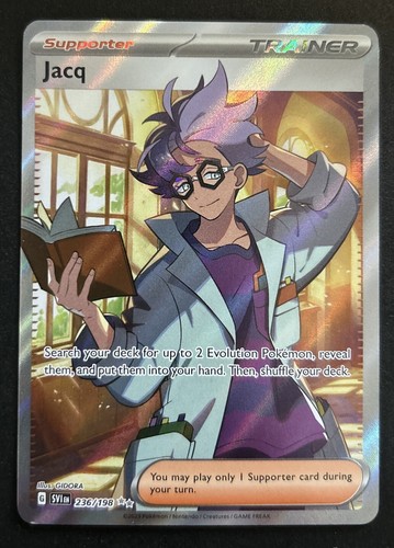 Jacq 236/198 Scarlet & Violet Base Full Art Ultra Rare Pokemon TCG Card ...
