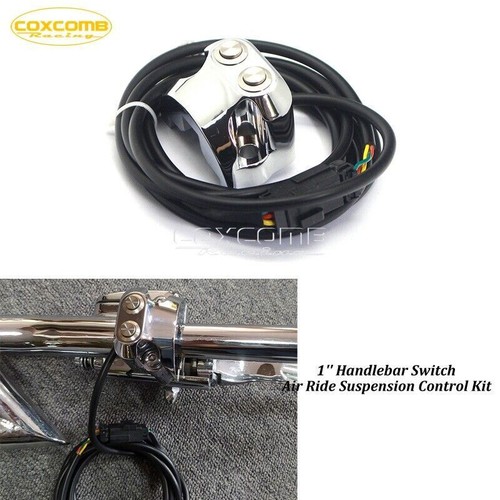 1'' Handlebar Switch Air Ride Suspension Control Kit Chrome For Harley ...