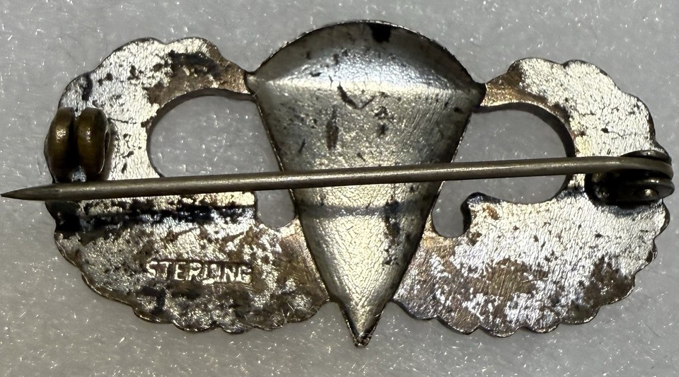 WWII Sterling Army Airborne Paratrooper Jump Wings Badge | eBay