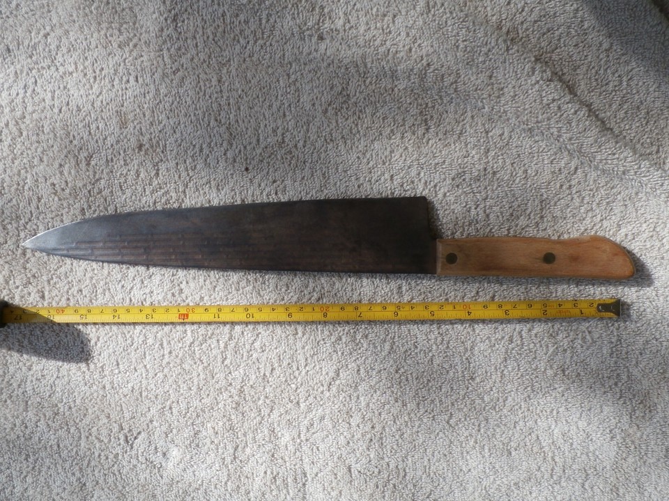 Antique Carbon Steel Blacksmith Butchers Knife 12 inch wide Blade | eBay