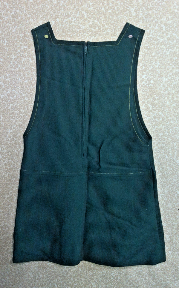 Vintage Cadet Girl Scout Uniform GSA Jumper Dress Size 10 Dark Green w ...