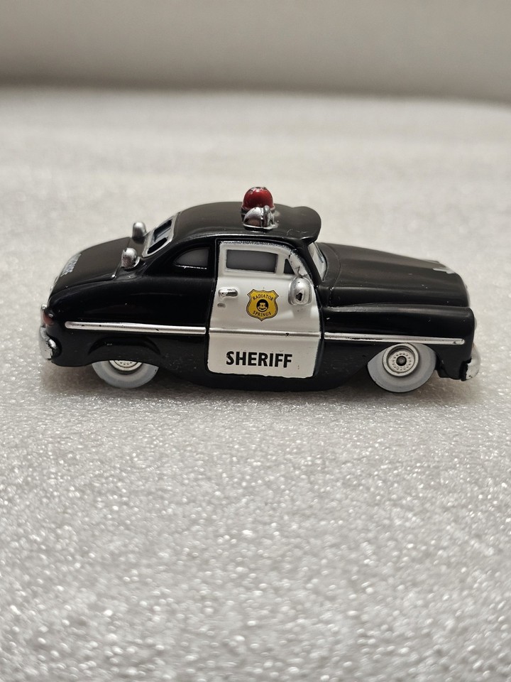 Disney Pixar Cars Race Team Mater No Headset & Sheriff '49 Merc Police ...