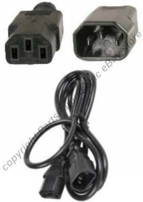 6ft Male~Female PC Power Extension Cord/Cable/Wire Printer/LCD/TV ...