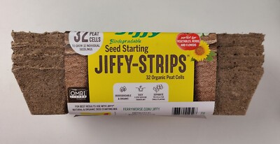 Jiffy-Strips, Biodegradable Seed Starting, 32 Organic Peat Cells, 4 ...