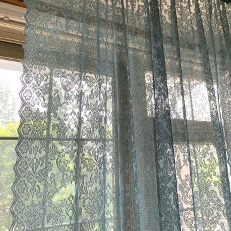 Floral Lace Net Curtain Home Room Kitchen Door Window Decor Retro ...