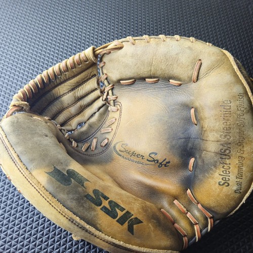 SSK SSA-20 Baseball Catchers Mitt Glove 27.5'' RHT Steerhide Leather Super Soft | eBay
