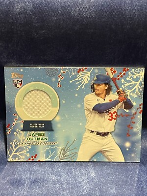 2023 Topps Holiday Mega Relic James Outman Los Angeles Dodgers RC-JO SP ...