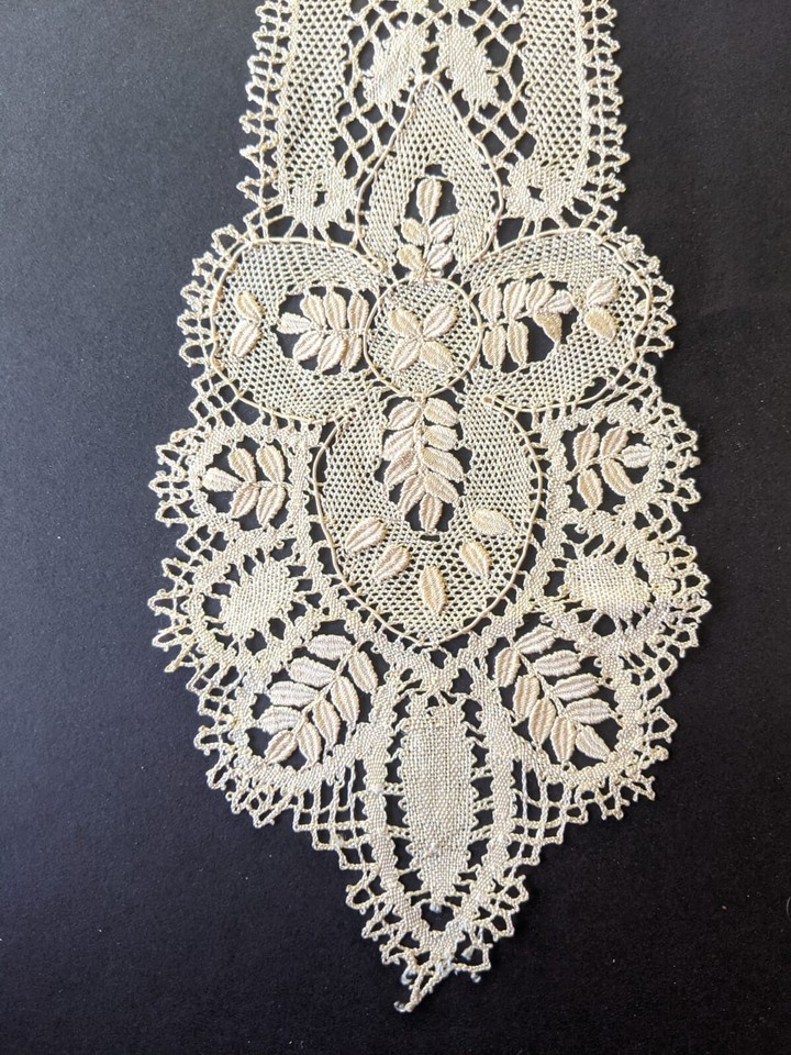 EXCEPTIONAL 19TH C HAND MADE MILANESE LACE LAPPET /STOLE FOR DRESS | eBay