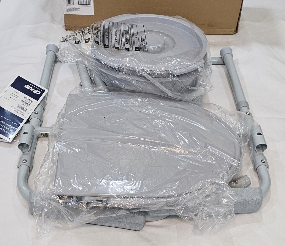 Drive Medical 11148-1 Steel Folding Bedside Commode 350 Lb Capacity ...