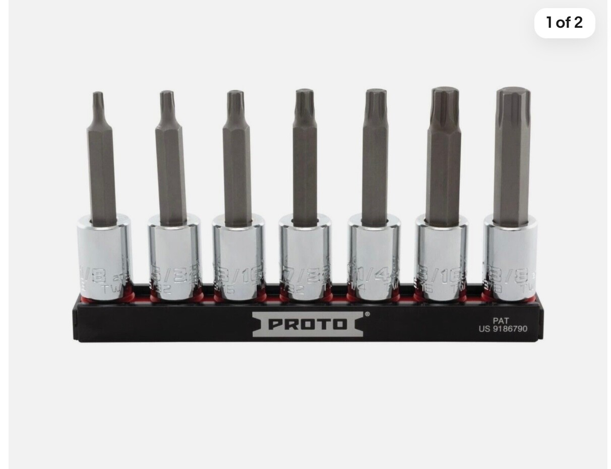 Proto 7pc 3/8" Drive Advanced Hex Bit Socket Set SAE J4990R7SAE 1/8 ...