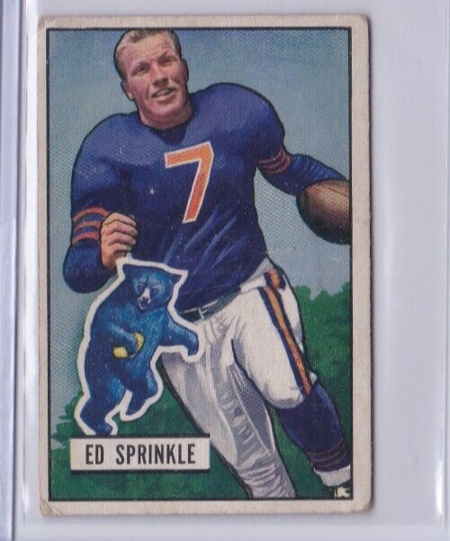 1951 Bowman - #51 - Ed Sprinkle - RC HOF - Chicago Bears - VG ID10 | eBay